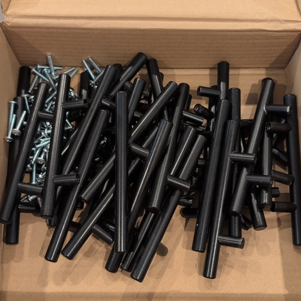 Other | Cabinet Bar Pull Handles Black 32 Handles With Screws | Poshmark